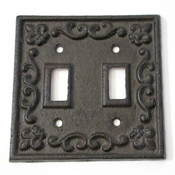 Vintage | Accents | Vintage Heavy Cast Iron Double Light Switch Plate ...